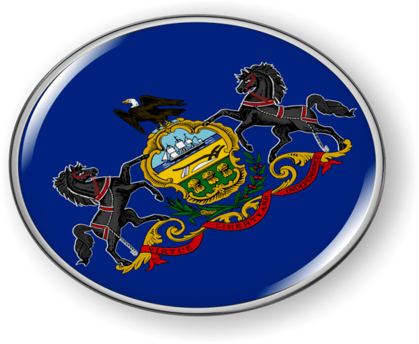 Pennsylvania - State Flag Emblem - Best License Plate Frames