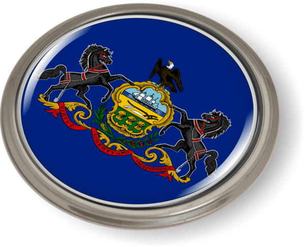 Pennsylvania - State Flag Emblem - Best License Plate Frames