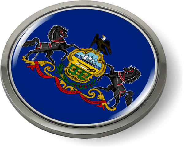 Pennsylvania - State Flag Emblem - Best License Plate Frames