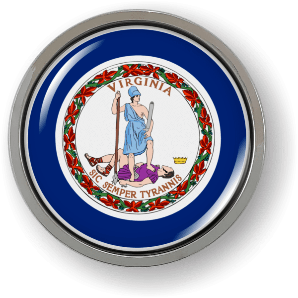 Virginia - State Flag Emblem - Best License Plate Frames