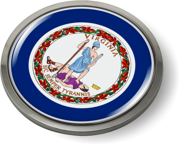 Virginia - State Flag Emblem - Best License Plate Frames