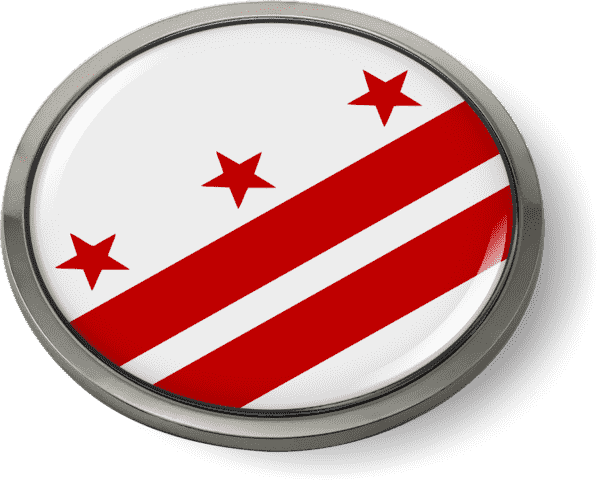Washington, D.C.- State Flag Emblem - Best License Plate Frames