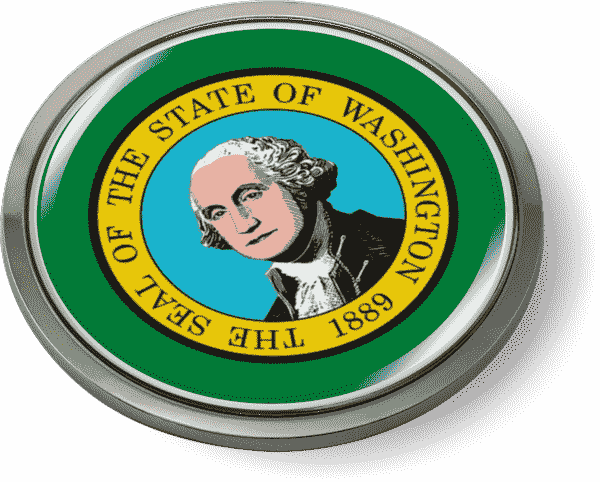 Washington - State Flag Emblem - Best License Plate Frames