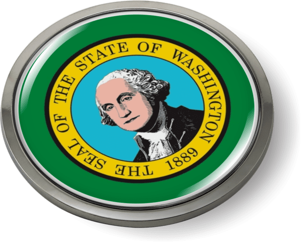 Washington - State Flag Emblem - Best License Plate Frames
