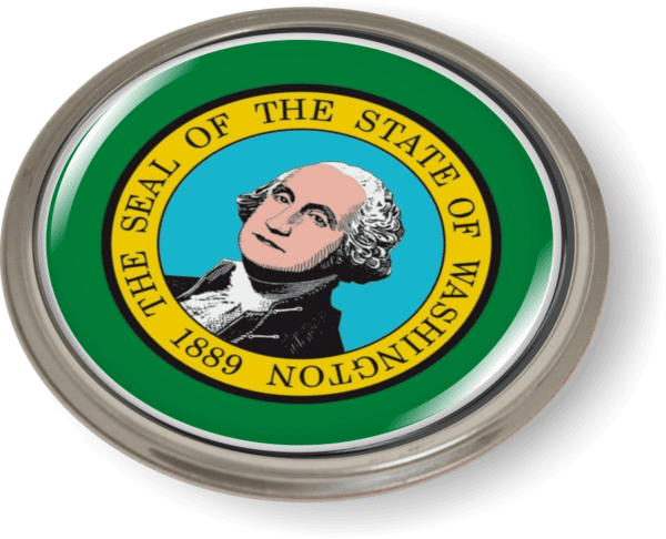Washington - State Flag Emblem - Best License Plate Frames