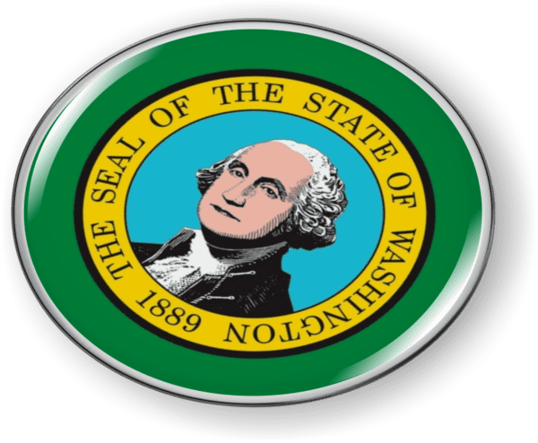 Washington - State Flag Emblem - Best License Plate Frames