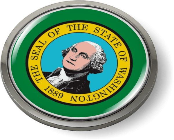 Washington - State Flag Emblem - Best License Plate Frames