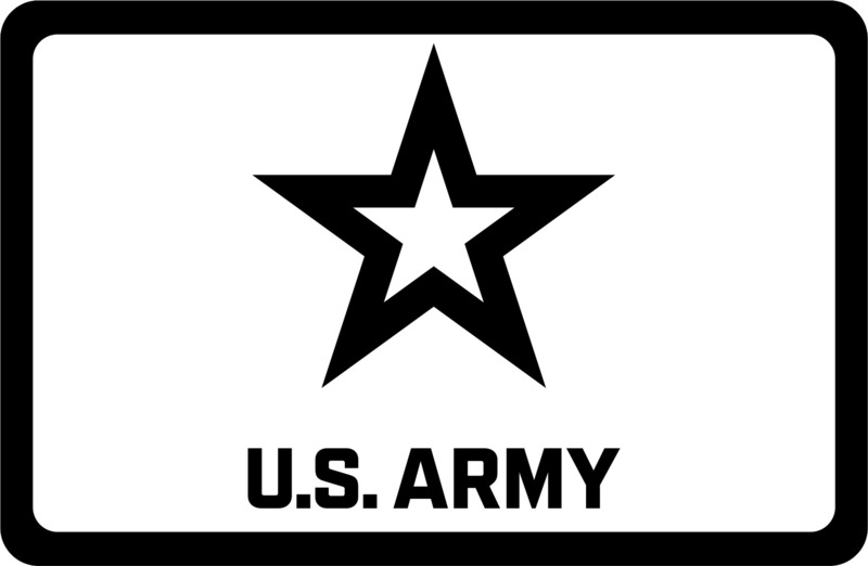 U.S. Army Star Logo (WB) - Tow Hitch Cover - Best License Plate Frames