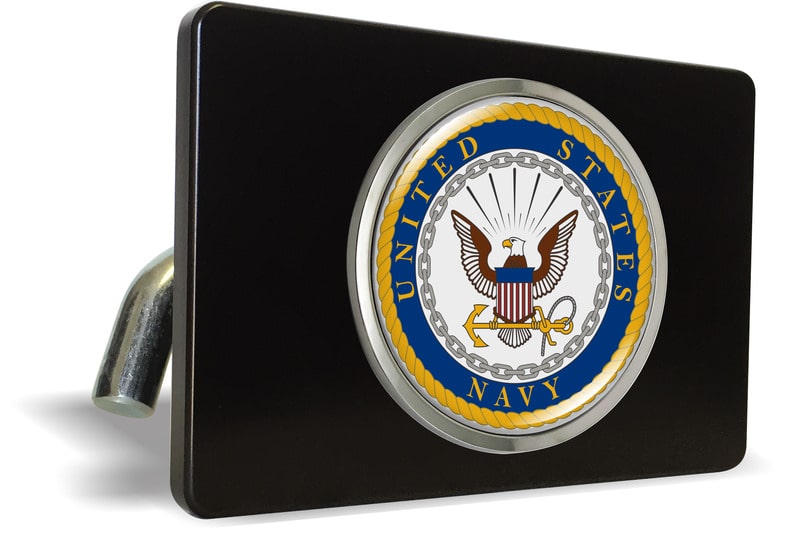 U.S. Navy - Tow Hitch Cover with Chrome Emblem