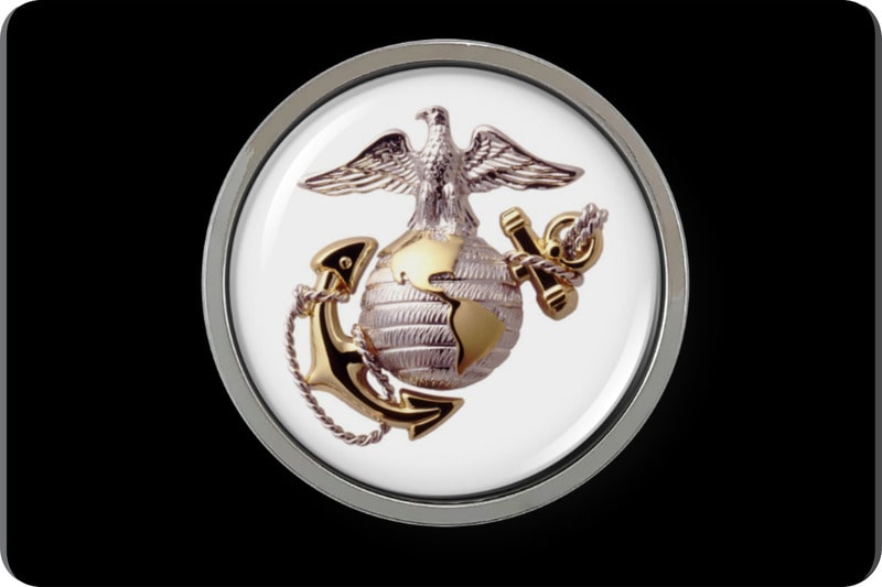 USMC - EGA - Tow Hitch Cover with Chrome Emblem