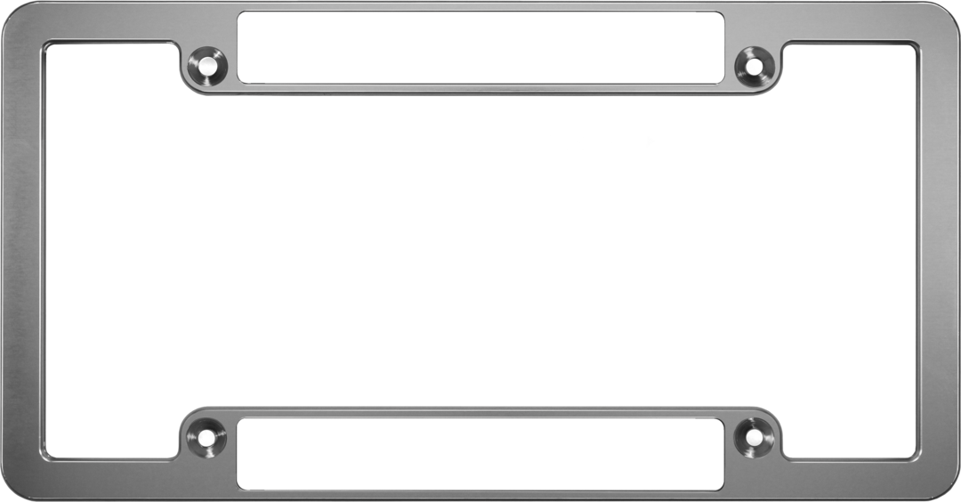 Billet Aluminum Double Badge License Plate Frames