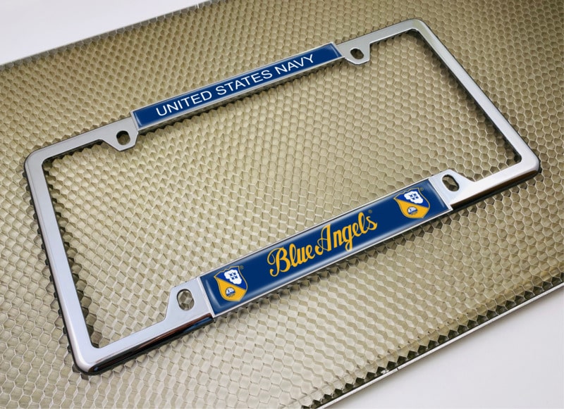 U.S. Navy Blue Angels Patriotic Car Metal License Plate Frame (BW ...