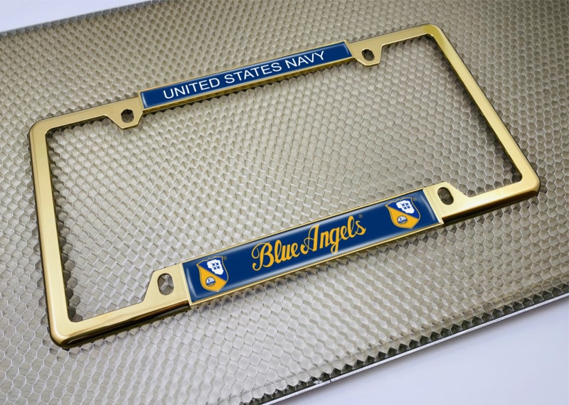 U.S. Navy Blue Angels Patriotic Car Metal License Plate Frame (BW ...