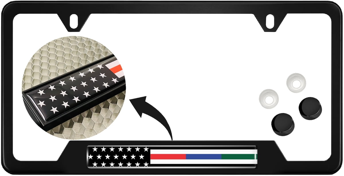 Law Enforcement, Military and Fire American Flag Patriotic Stainless ...