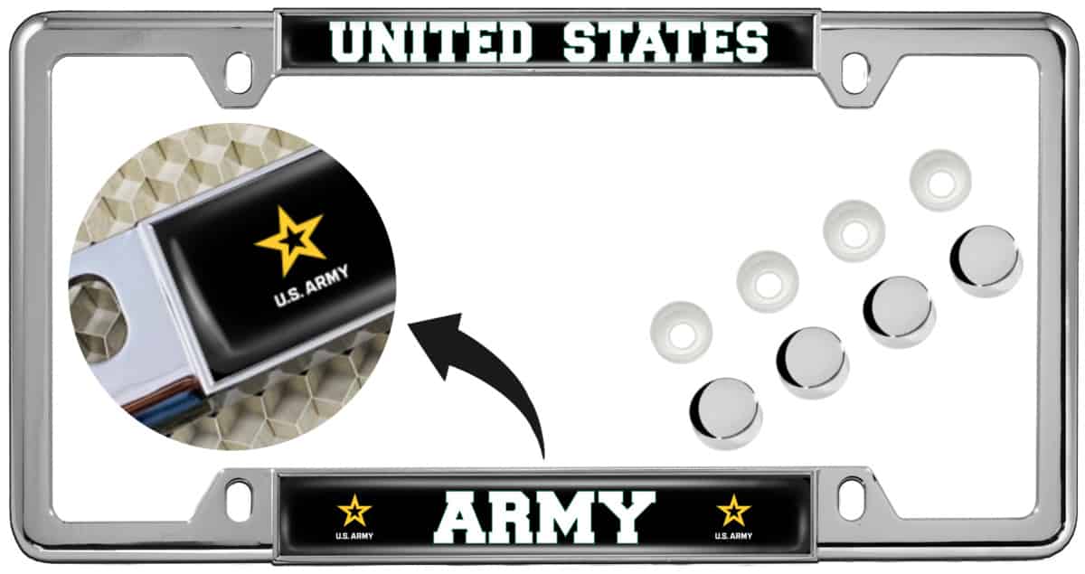 U.S. Army License Plate Frames – Made in the USA