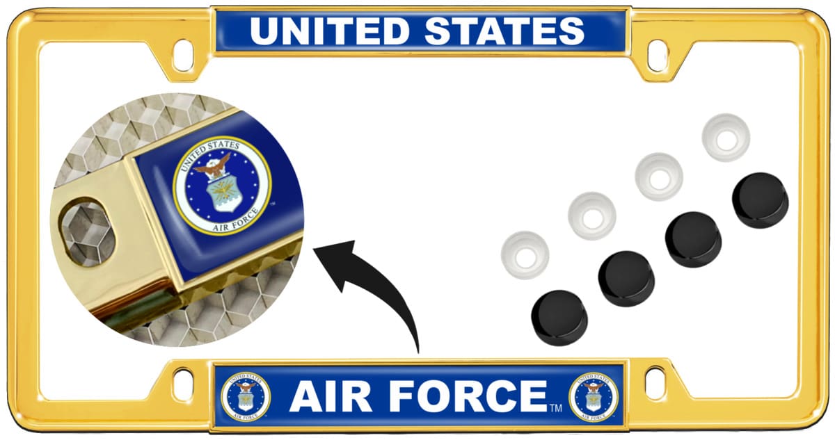 U.S. Air Force Patriotic Car Metal License Plate Frames - Best License ...