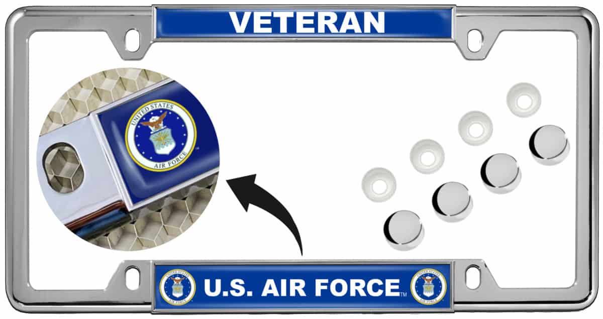 U.S. Air Force Veteran Patriotic Car Metal License Plate Frame - Best ...