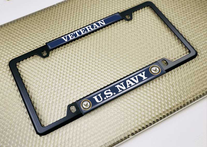 U.S. Navy Veteran Patriotic Car Metal License Plate Frame - Best ...