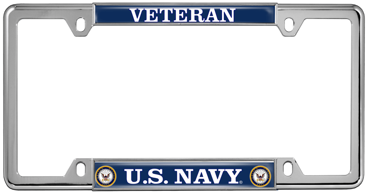 U.S. Navy Veteran Patriotic Car Metal License Plate Frame - Best ...