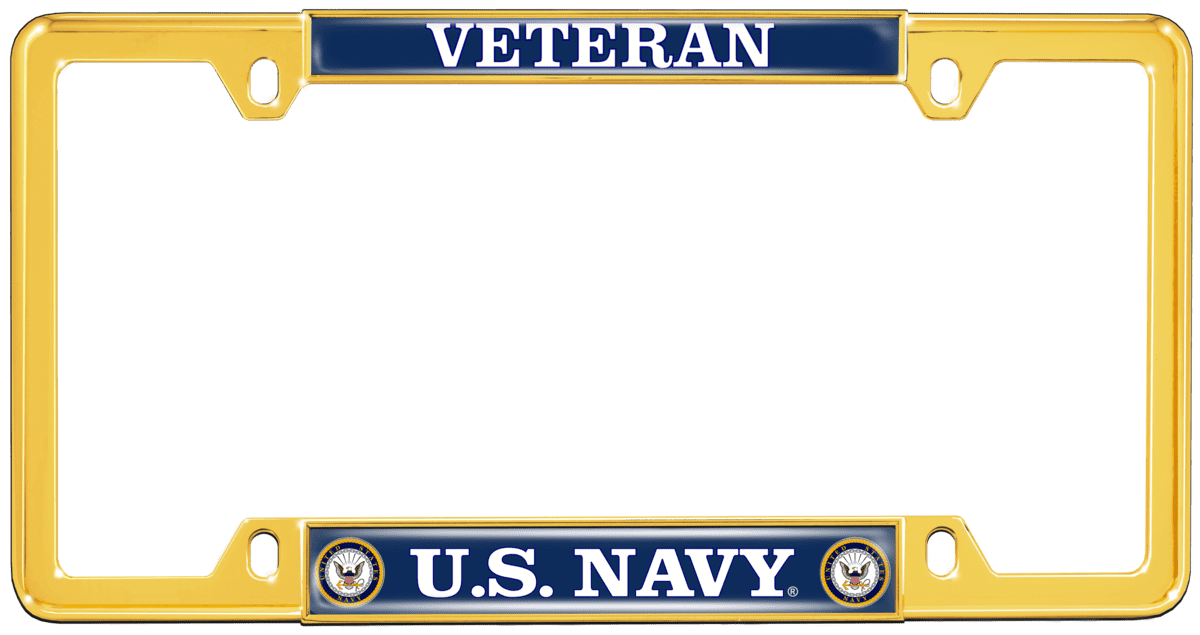 U.S. Navy Veteran Patriotic Car Metal License Plate Frame - Best ...