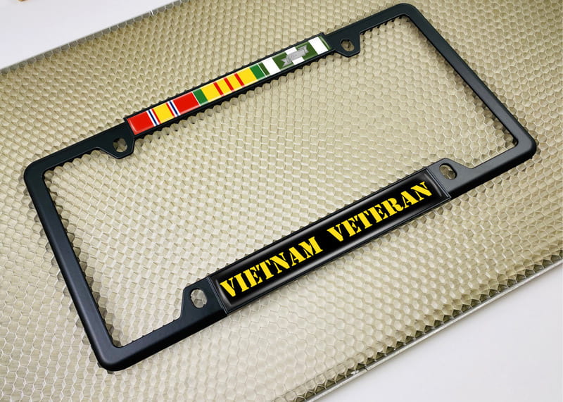 Vietnam Veteran 3 Service Ribbons - Patriotic Car Metal License Plate ...