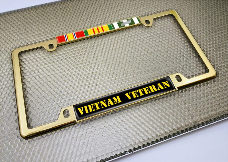 Vietnam Veteran 3 Service Ribbons - Patriotic Car Metal License Plate ...