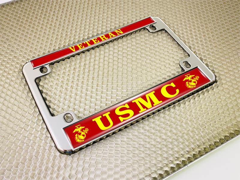 USMC Veteran EGA Patriotic Motorcycle License Plate Frame - Best ...