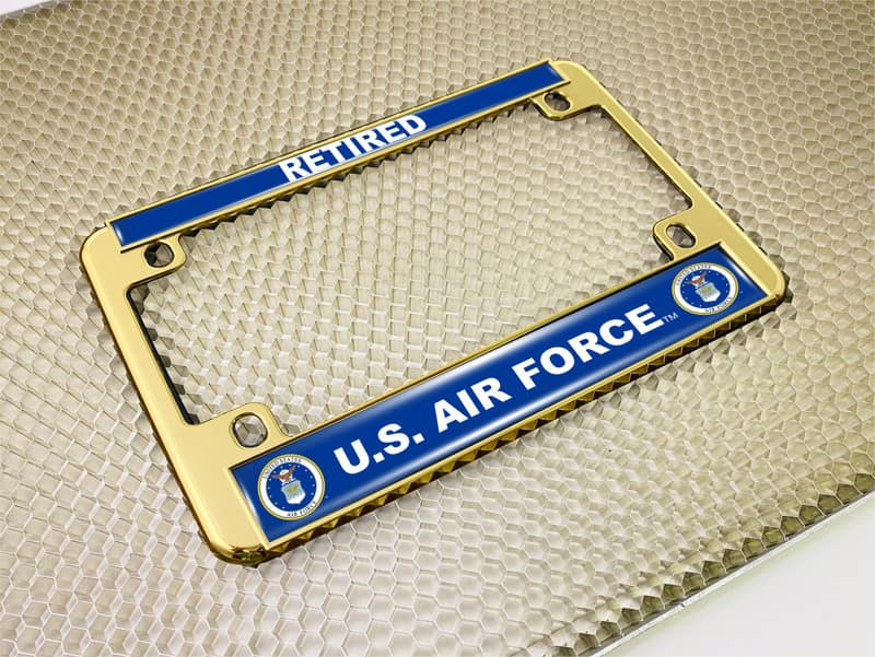 U.S. Air Force Retired Patriotic Motorcycle License Plate Frame - Best ...
