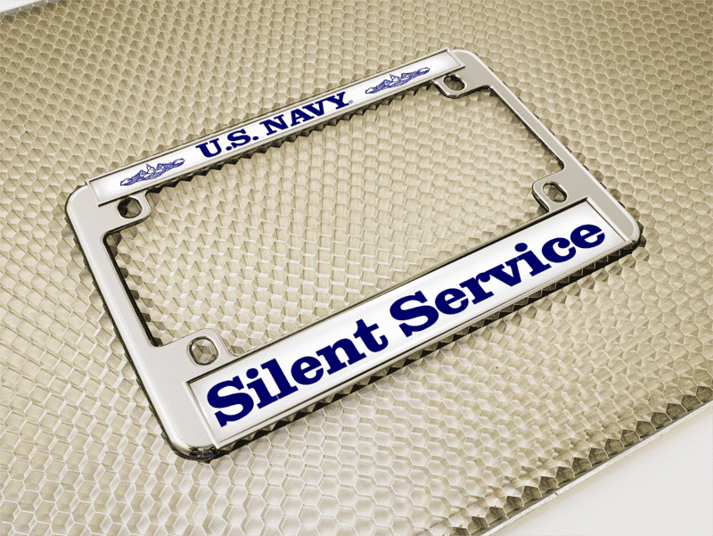 U.S. Navy Silent Service Patriotic Motorcycle License Plate Frame ...