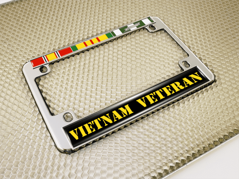 Vietnam Veteran 3 Service Ribbons Patriotic Motorcycle License Plate ...